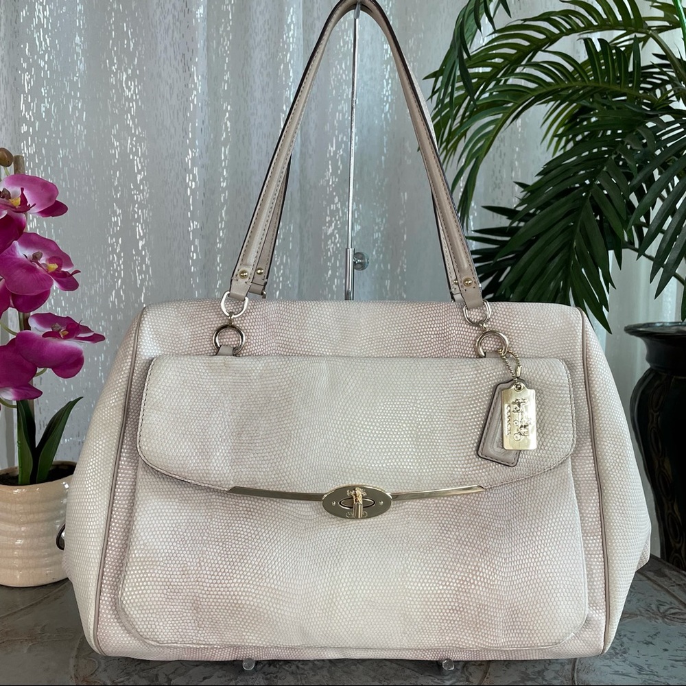 Coach Madison Madeline Lizard Embossed Bag 25236 - Gem